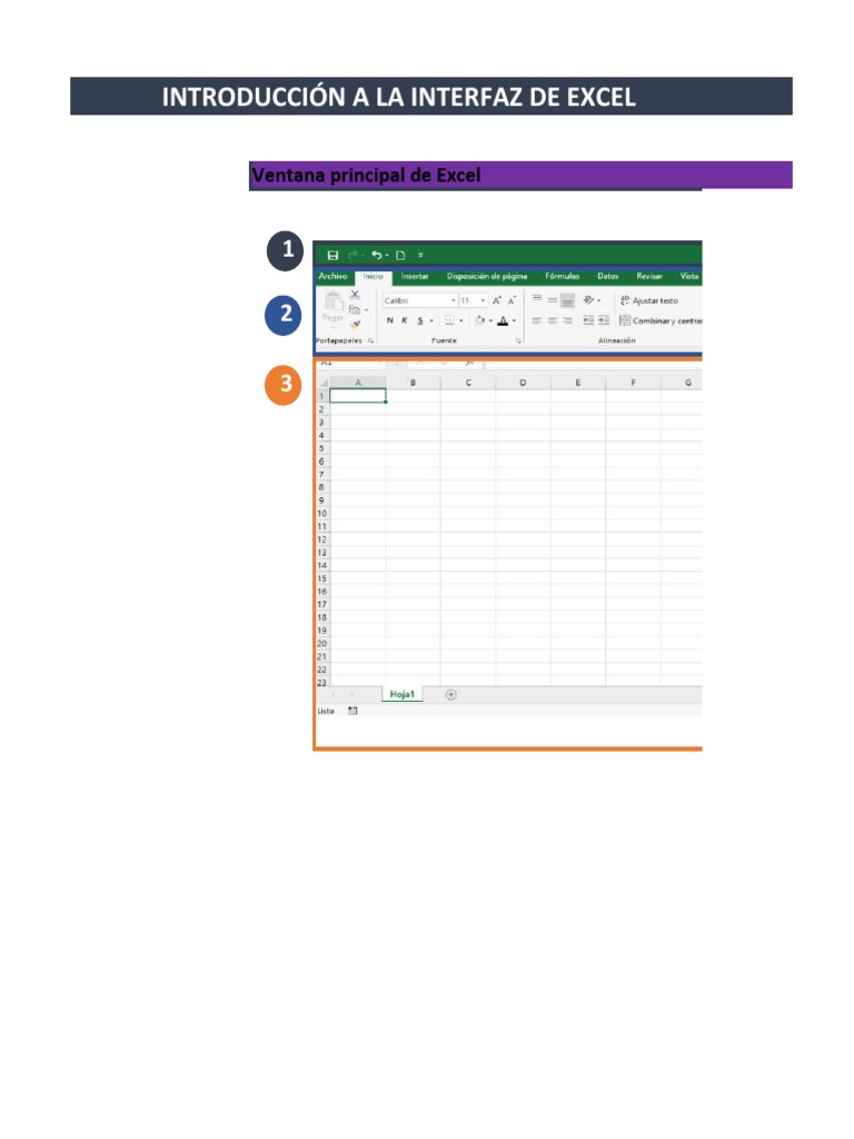 3. INTERFAZ DE EXCEL.xlsx | PDF | Microsoft Excel | Ventana (informática)