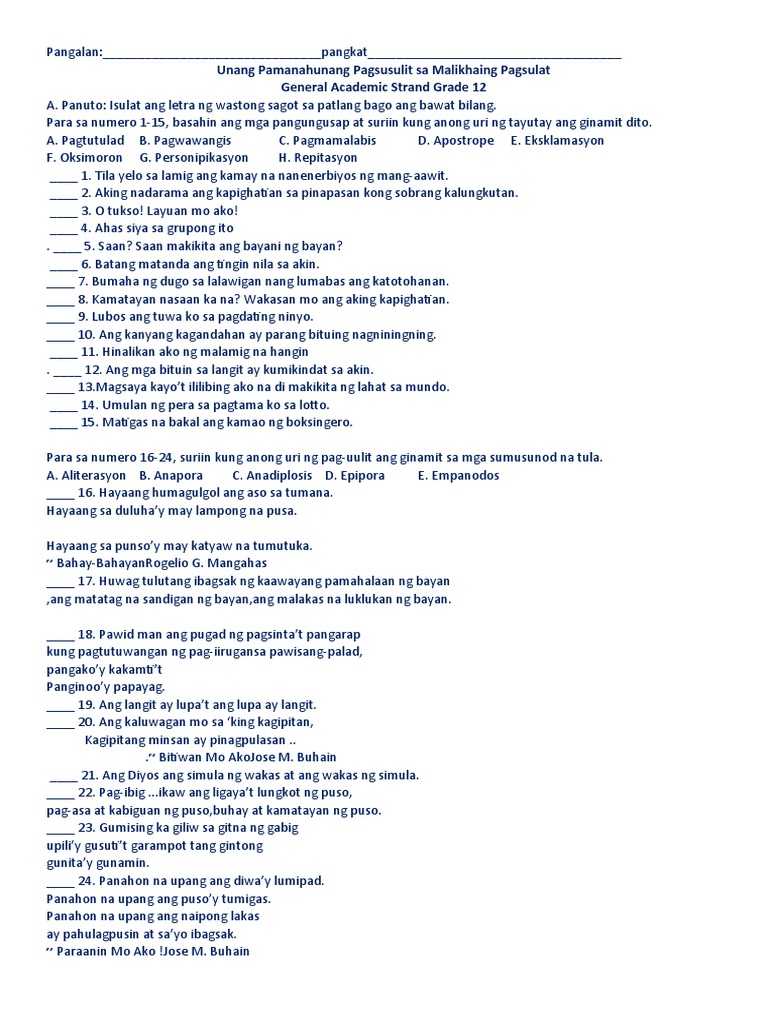 Malikhaing Pagsulat | PDF