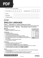 November 2023 English Language Paper 1 | PDF | Human Communication