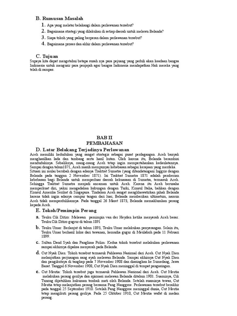 Makalah Perang Aceh.docx.pdf | PDF