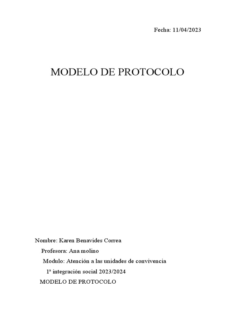 Modelo de Protocolo | PDF