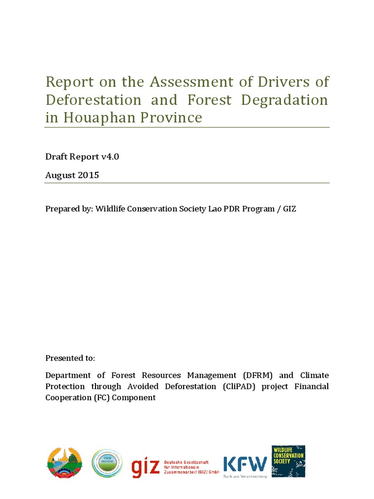Houaphan Drivers of Deforestation Report PDF | PDF