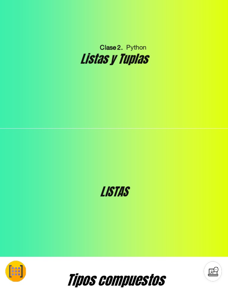 Clase 2 - Listas y Tuplas PDF | PDF Clase 2 - Listas y Tuplas PDF | PDF