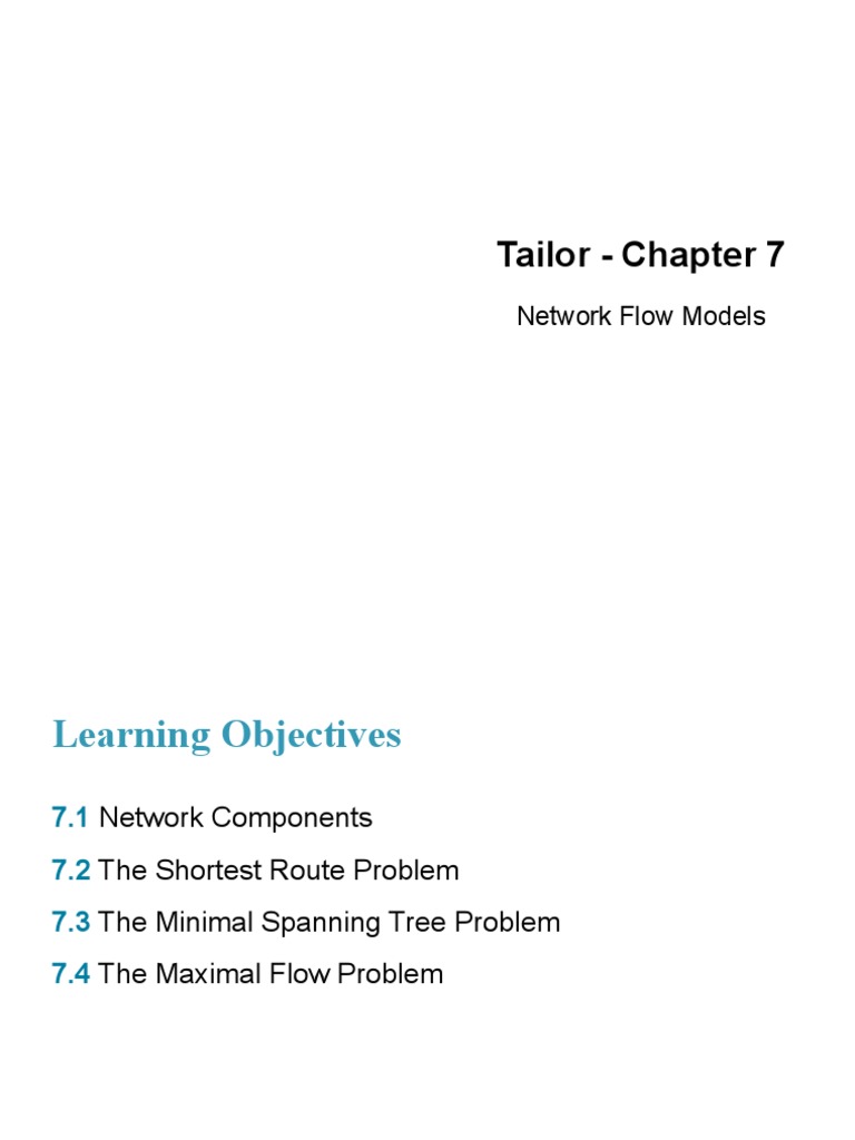 Week 7 - Network Flow | PDF