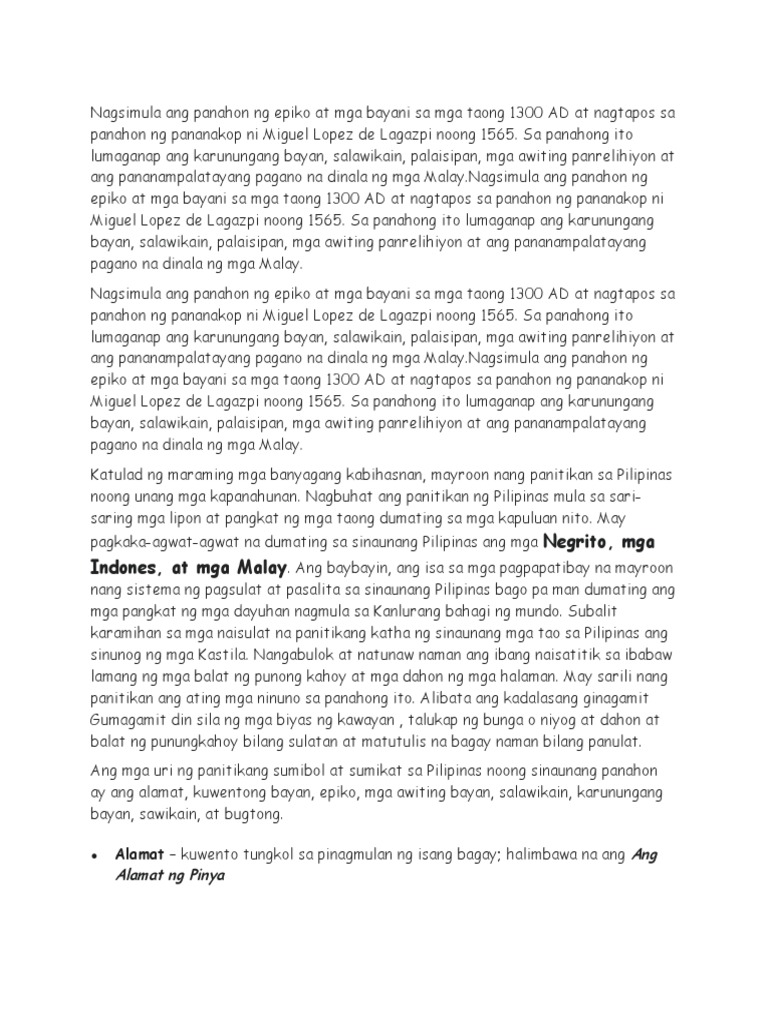 Filipino 8 Notes | PDF