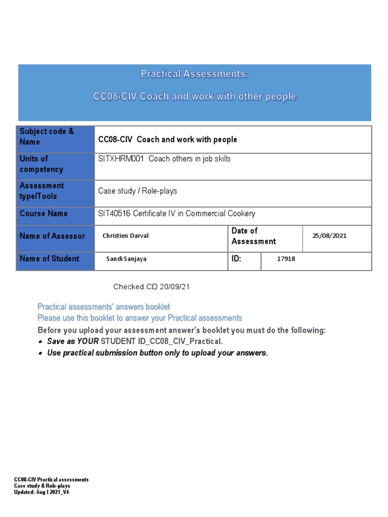 Sandi CC08-CIV Practical Assessments PDF | PDF