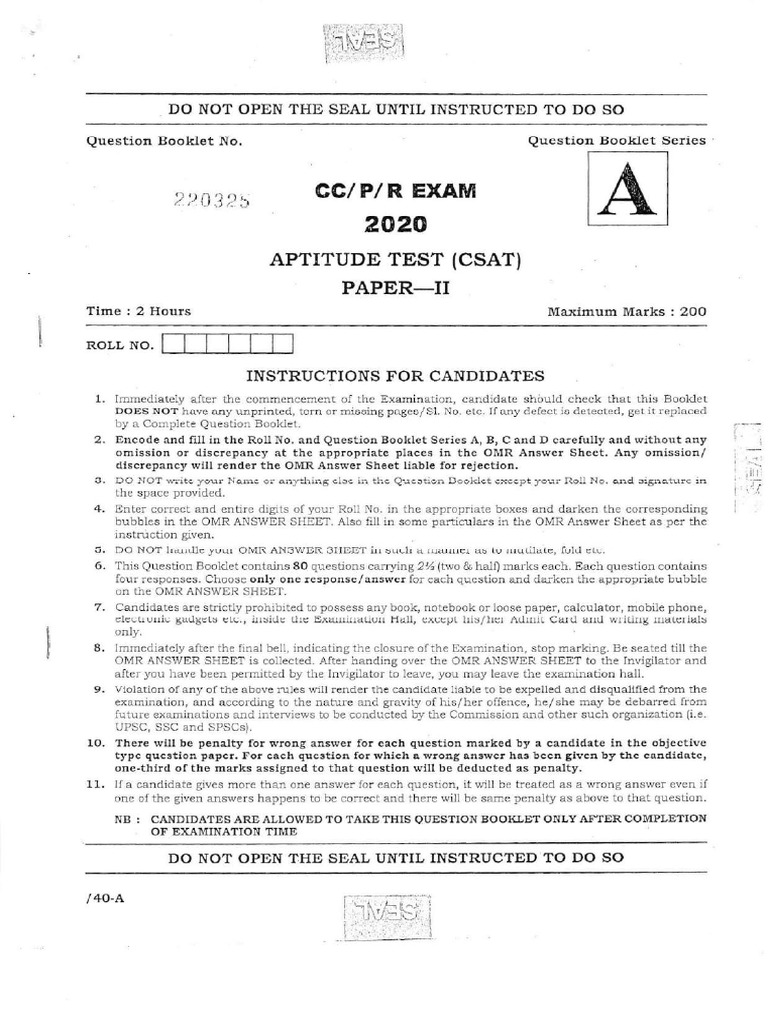 Aptitude Test Sample - KWN | PDF