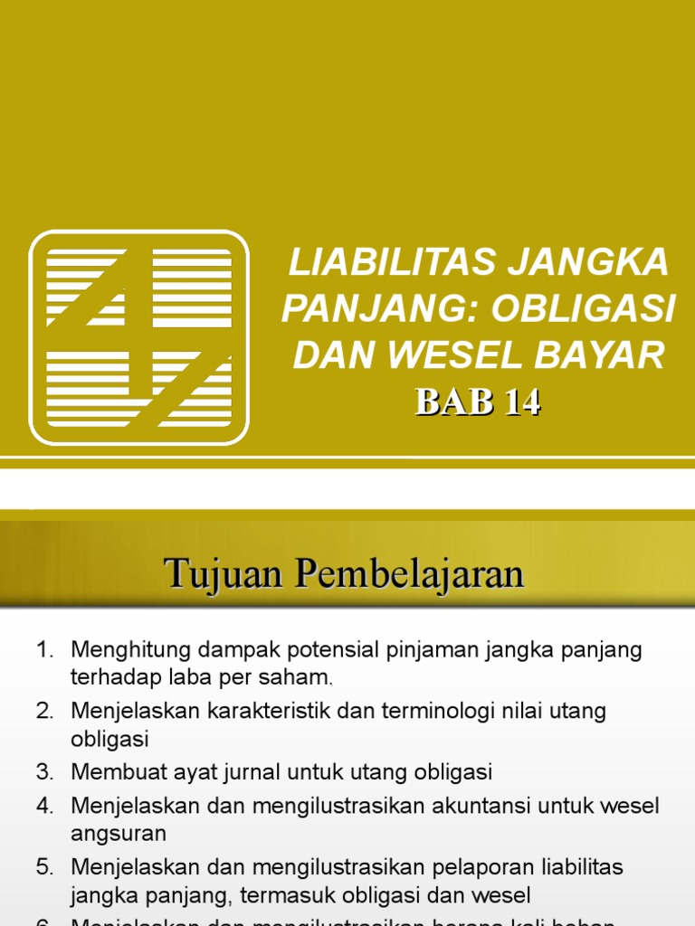 Bab 14 Liabilitas Jangka Panjang Obligasi Dan Wesel Bayar | PDF