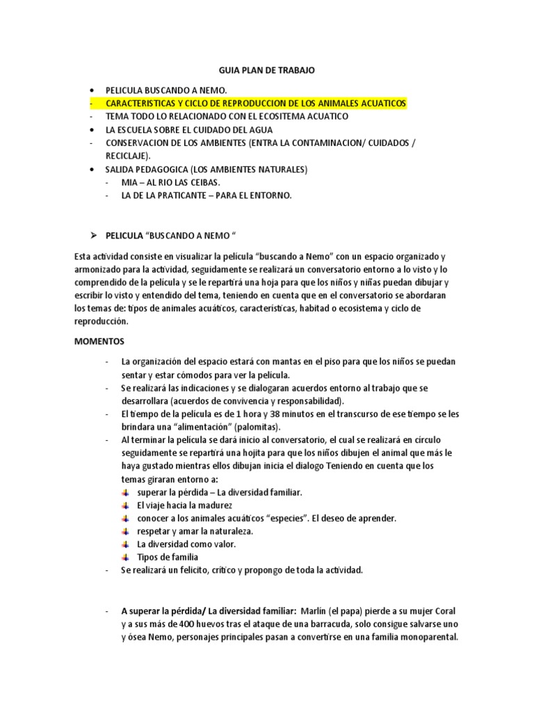 Guia Plan de Trabajo | PDF