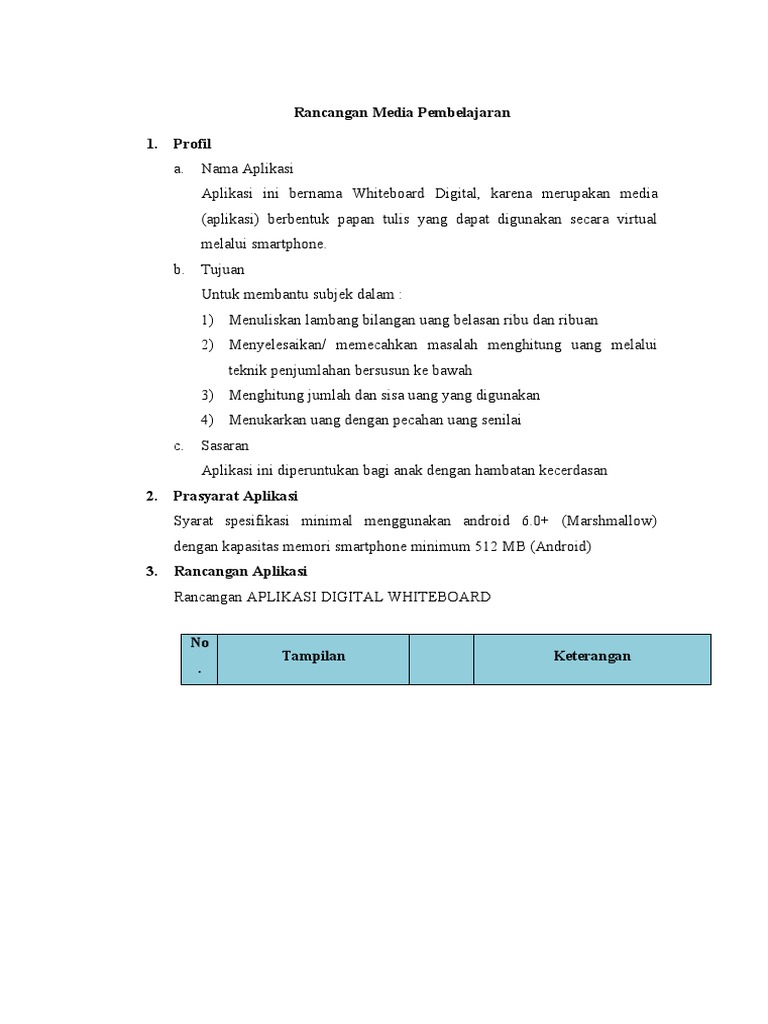 Rancangan Media Pembelajaran | PDF