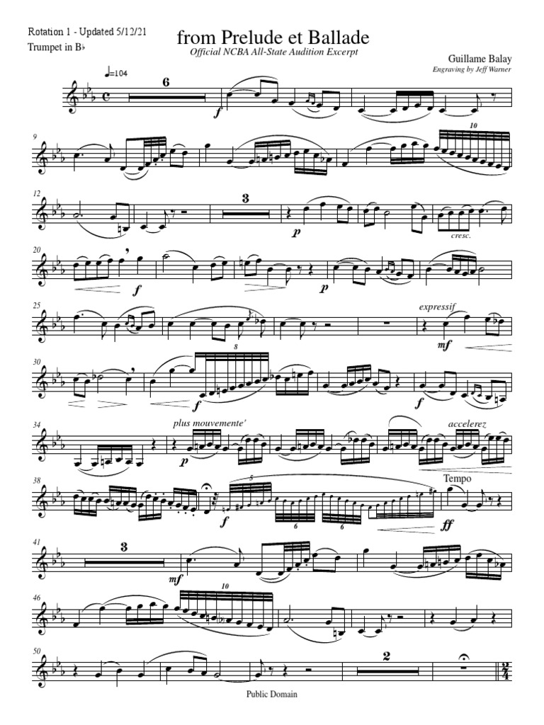 11-12 R1 Trumpet - REV 5.12.21 - Prelude et Ballade for Trumpet - Balay ...