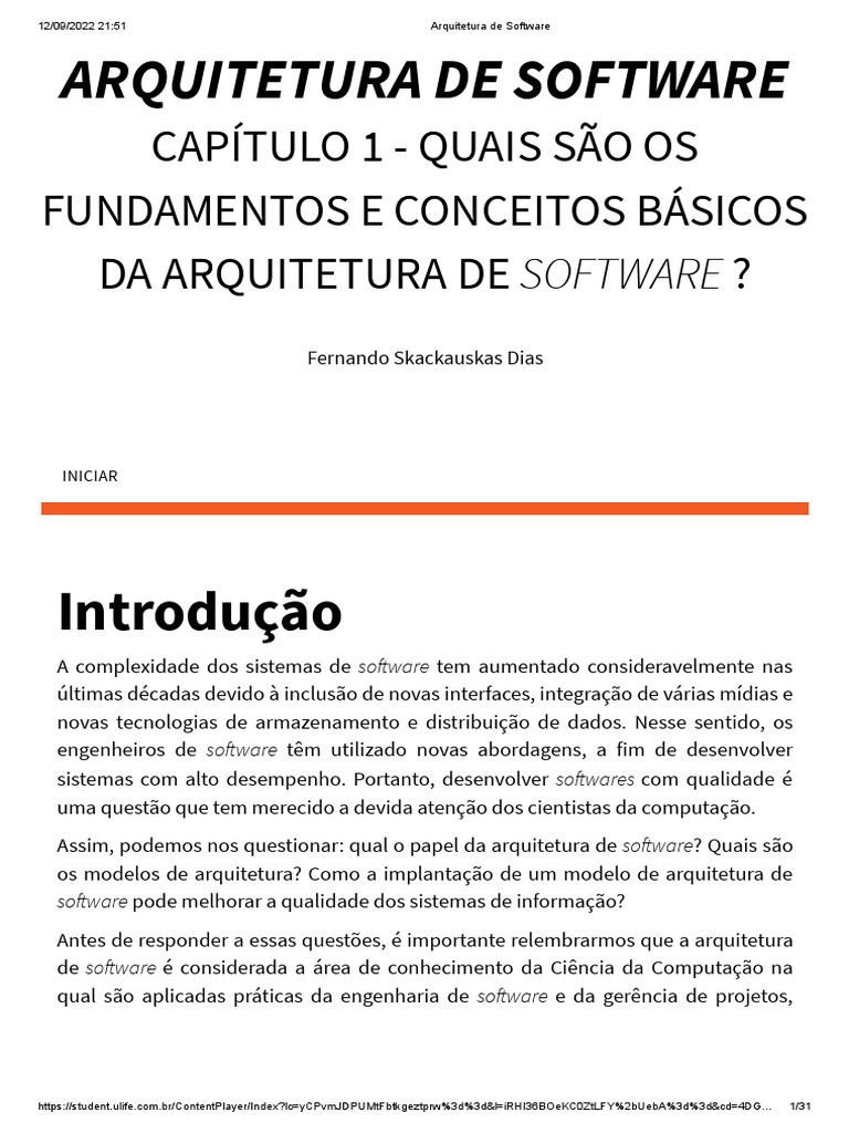 Fundamentos e conceitos básicos da arquitetura de software | PDF ...