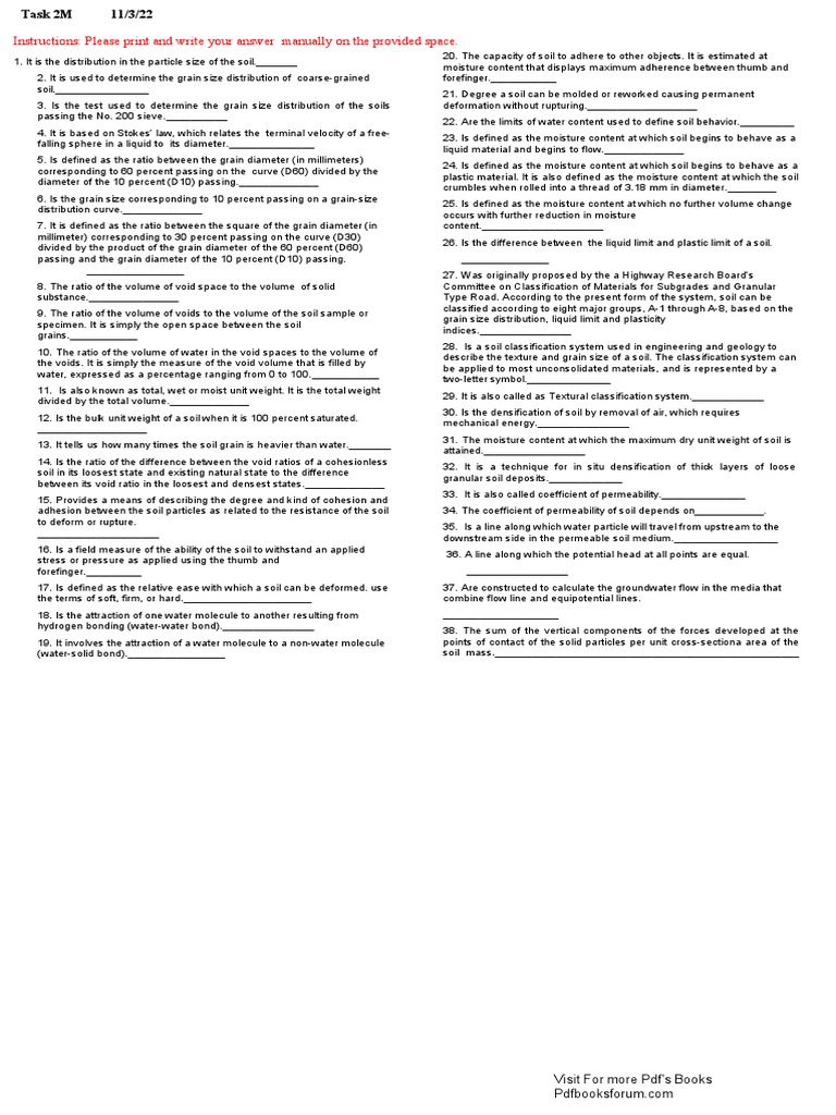 CE Board Exam Review - Geotechnical Engineering | PDF | Applied And Interdisciplinary Physics ...