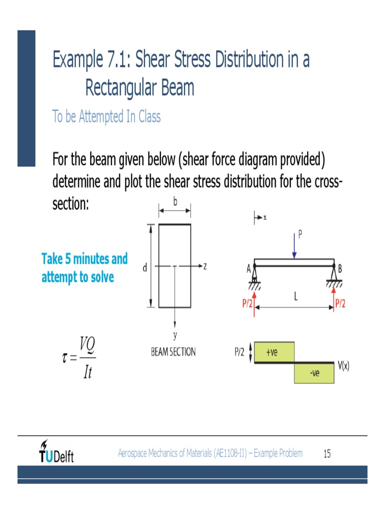 Shear Stress Distribution in Beams | PDF