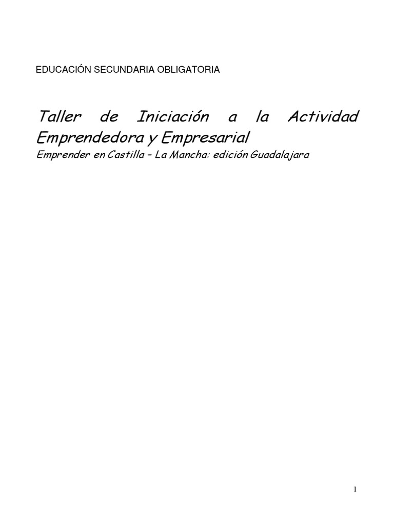 Talleremprendedoresclm PDF | PDF | Iniciativa empresarial | Creatividad