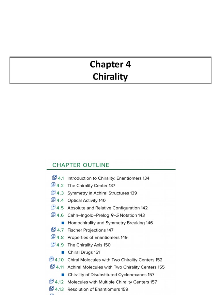 Ch. 4- Chirality | PDF