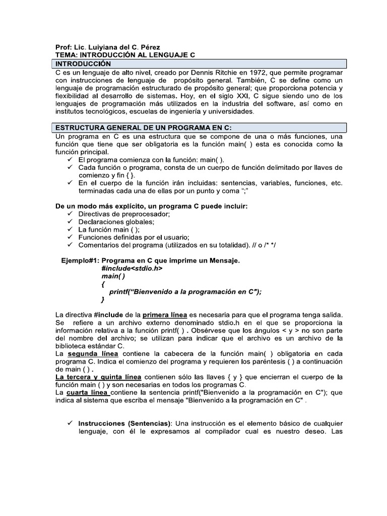 Lenguaje C PDF | PDF Lenguaje C PDF | PDF