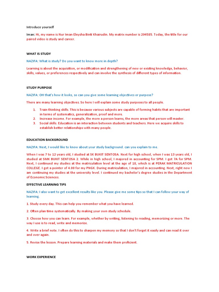 Dialogue For Pair Discussion | PDF