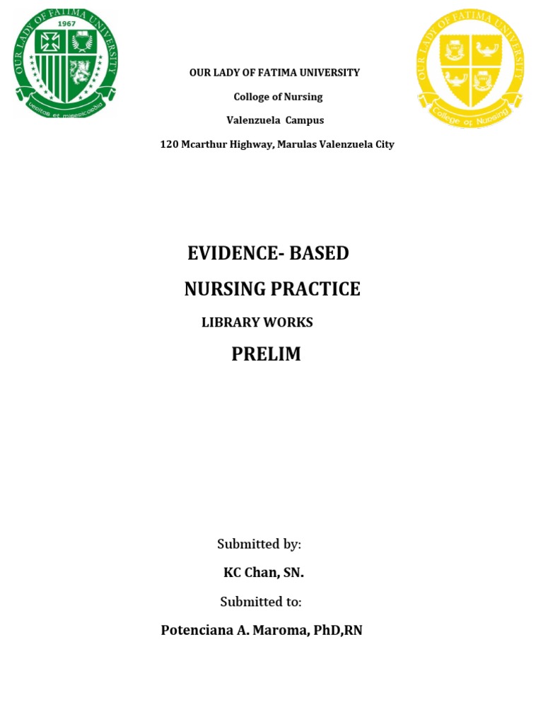 Evidence-Based Nursing Practice - Library Works - Oncology Nursing ...