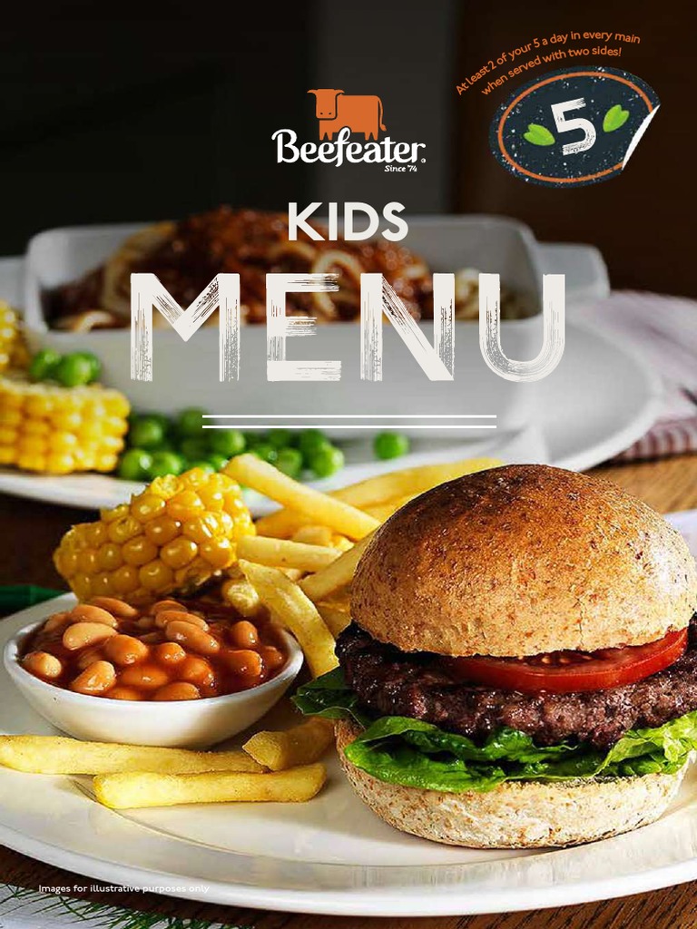 Beefeater Kids Menu Priceless PDF | PDF | French Fries | Sausage