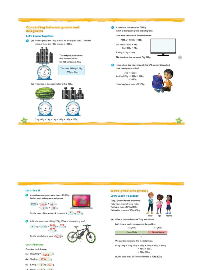 3rd TERM-LECTURE NOTE #6 CONVERTING GRAMS TO KILOGRAMS, WORD PROBLEMS ...