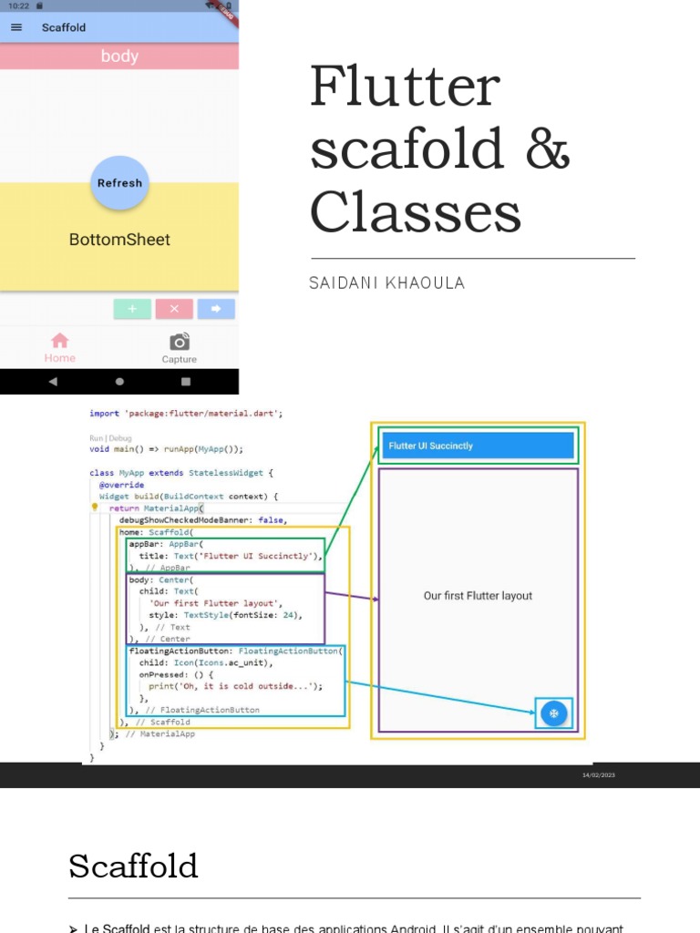Flutter Scafold & Classes PDF | PDF