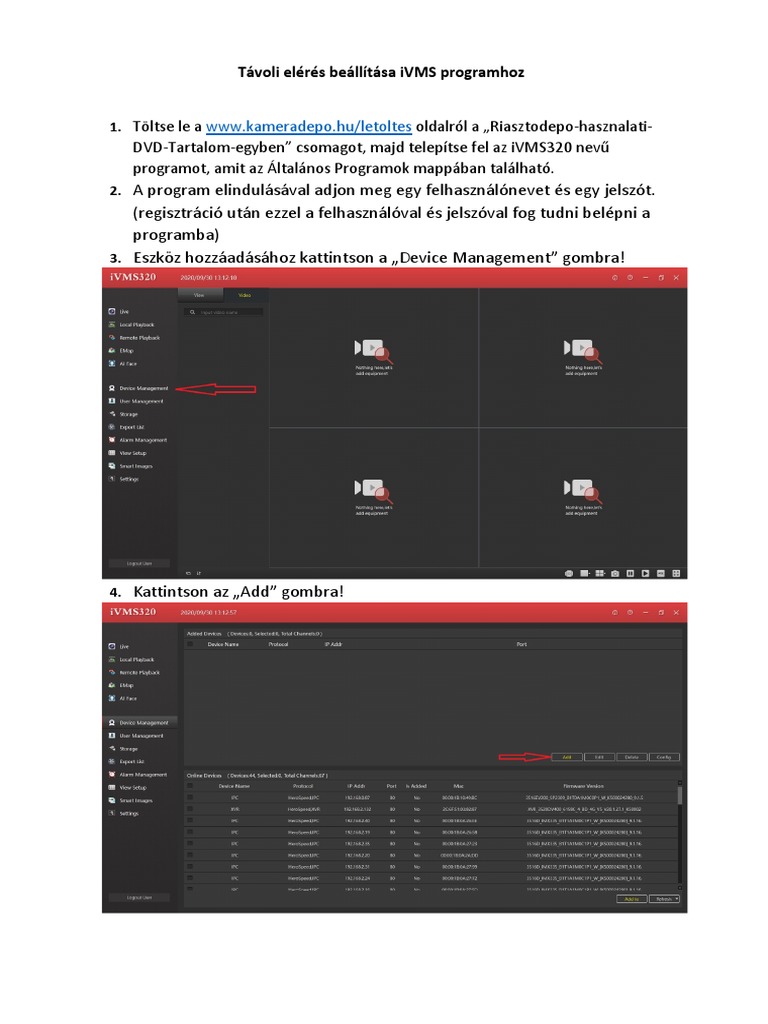 03tavoli Eleres Beallitasa iVMS Programhoz PDF | PDF