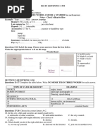 Ielts Listening Question Paper | PDF