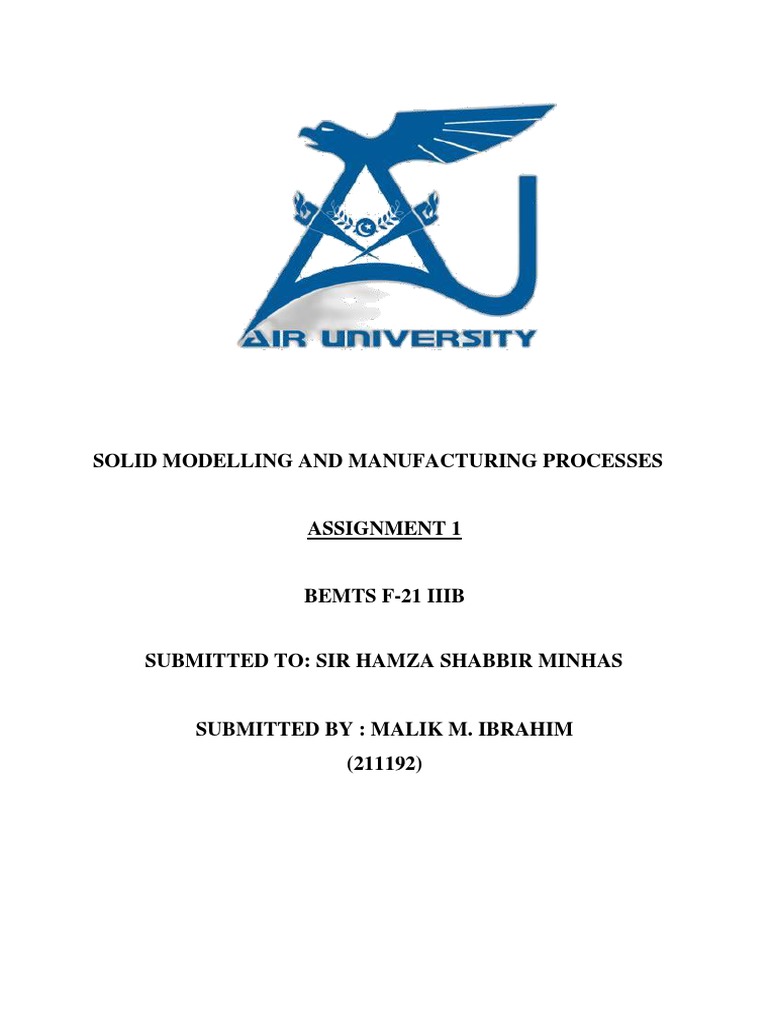 Solidworks Assignment 1 | PDF