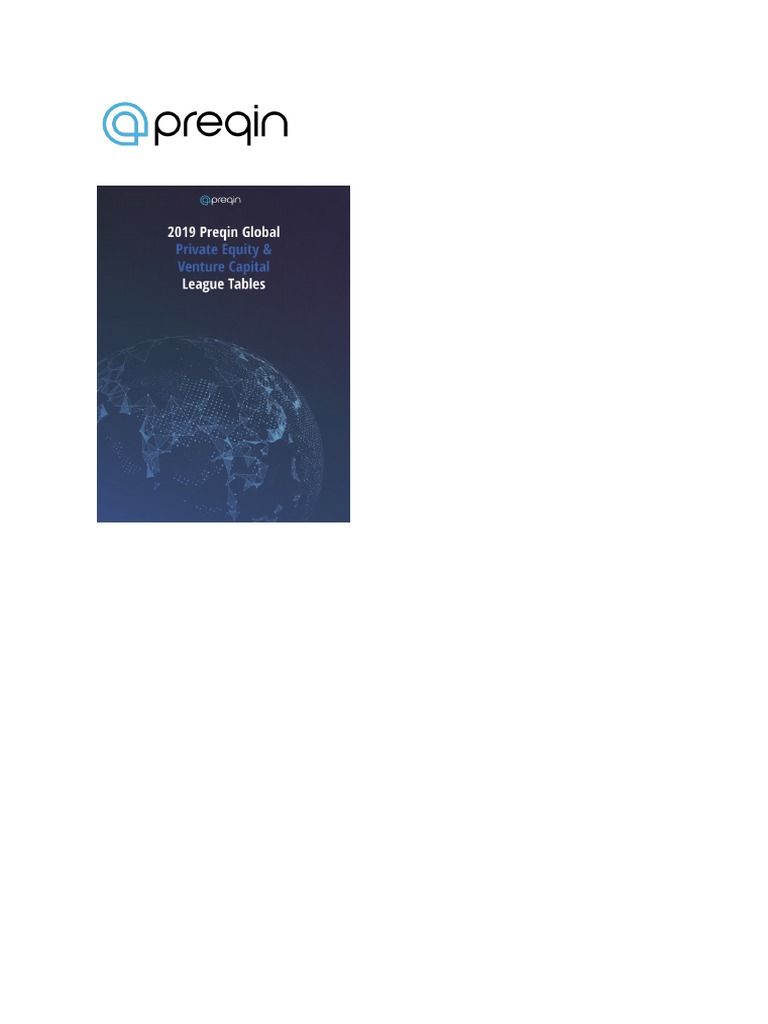2019 Preqin Global Private Equity and Venture Capital League Tables | PDF