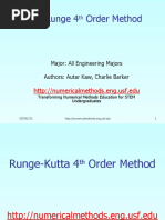 RK 4th Order Method | PDF | Ordinary Differential Equation | Numerical Analysis