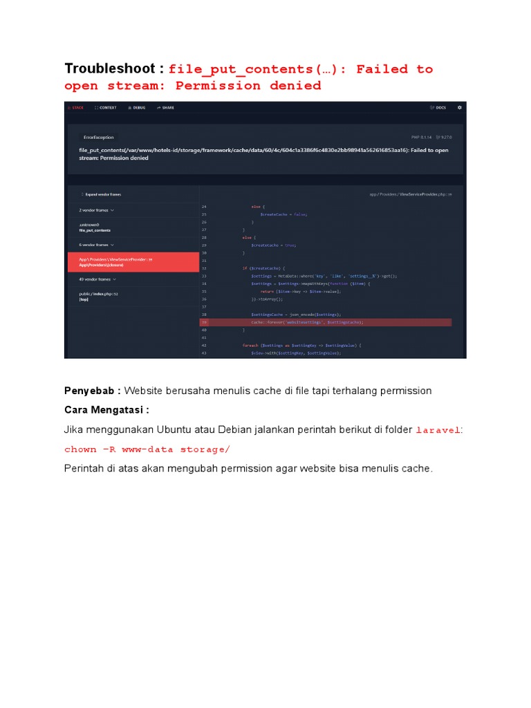 (Troubleshoot) File - Put - Contents - Permission Denied | PDF