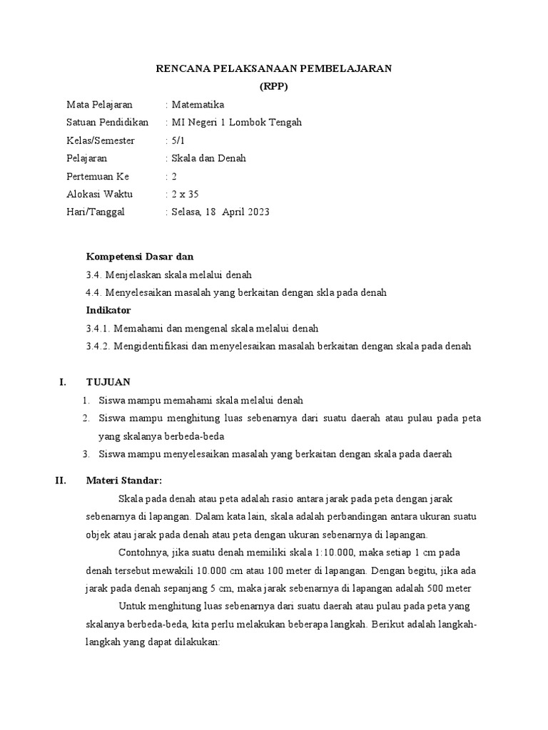 RPP Perbaikan (PTK) | PDF