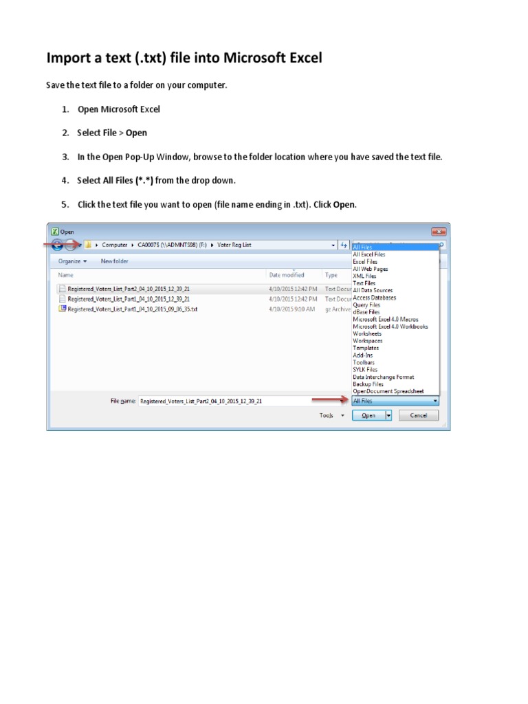 Import TXT File into Excel in 10 Steps | PDF