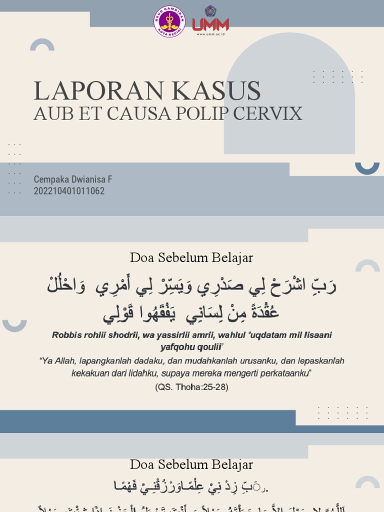 Laporan Kasus - AUB Ec Polip Cervix - Cempaka DF | PDF