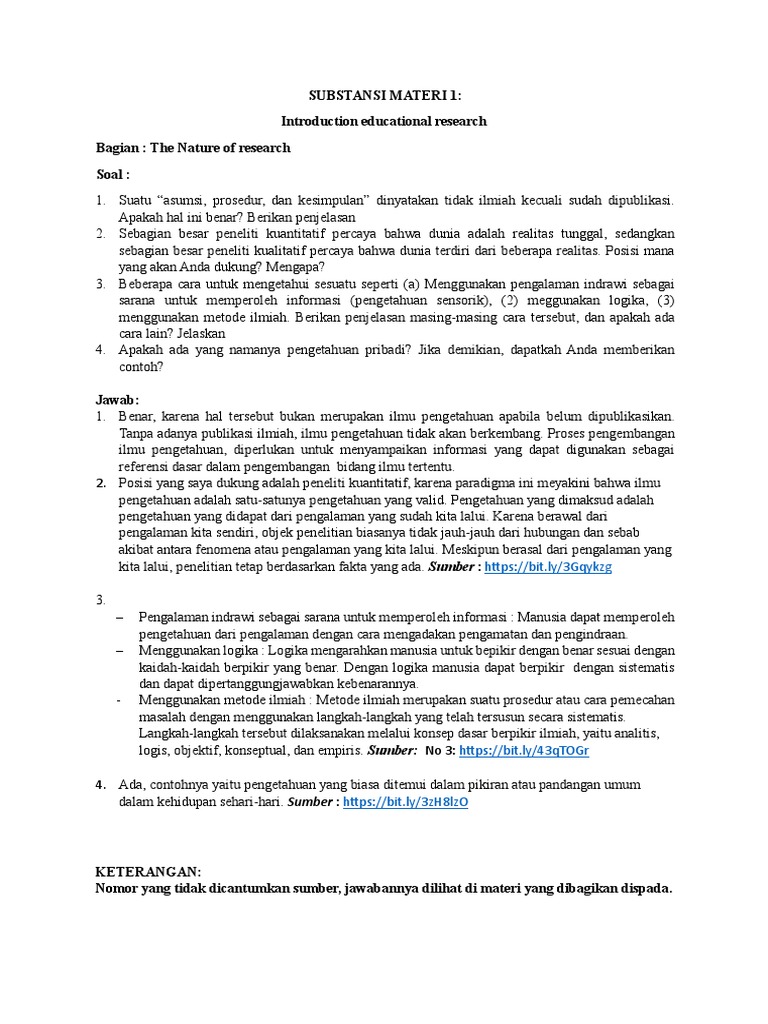 Substansi Materi 1 | PDF
