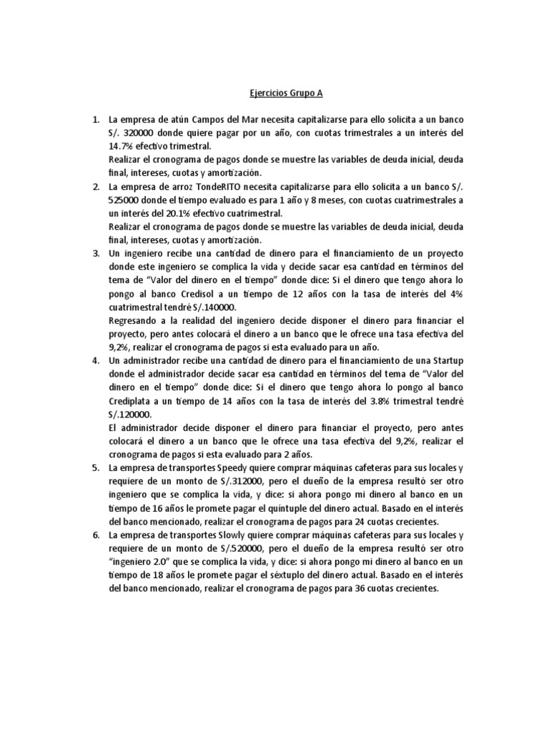 Cronogramas de Pagos para Empresas | PDF
