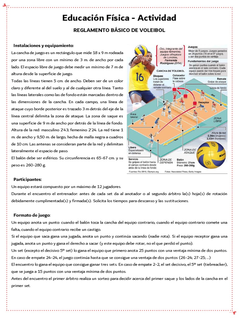 Reglamento Básico de Voleibol | PDF