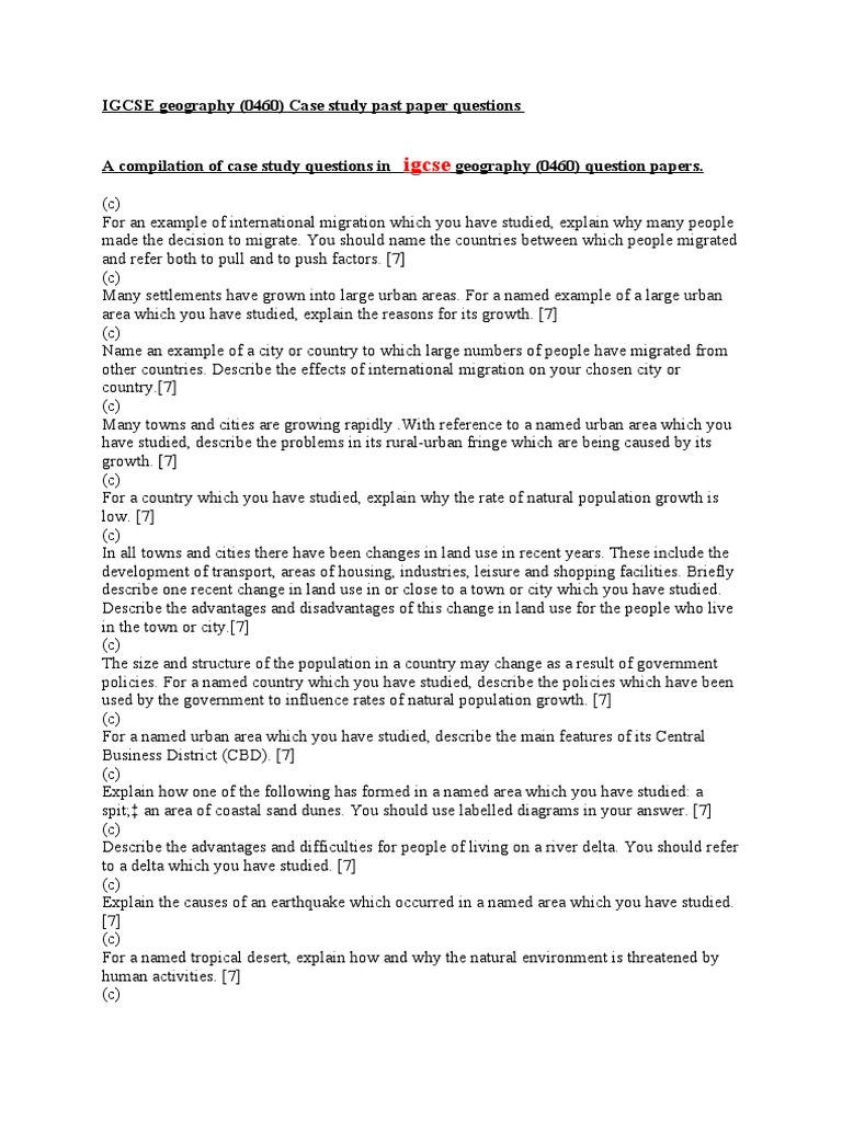 Past Paper Case Study Questions | PDF | Business | Science & Mathematics