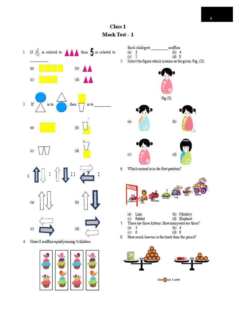 Class 1 Logical Reasoning | PDF | Rectangle | Elementary Geometry