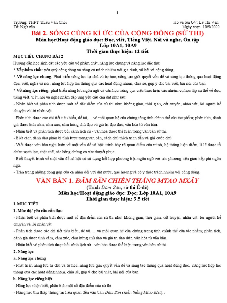 Giáo Án BÀI 2 CTST | PDF