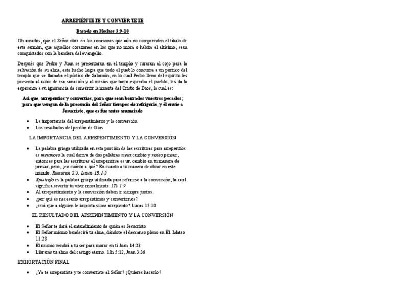 Arrepiéntete y Conviertete | PDF | Religión y espiritualidad