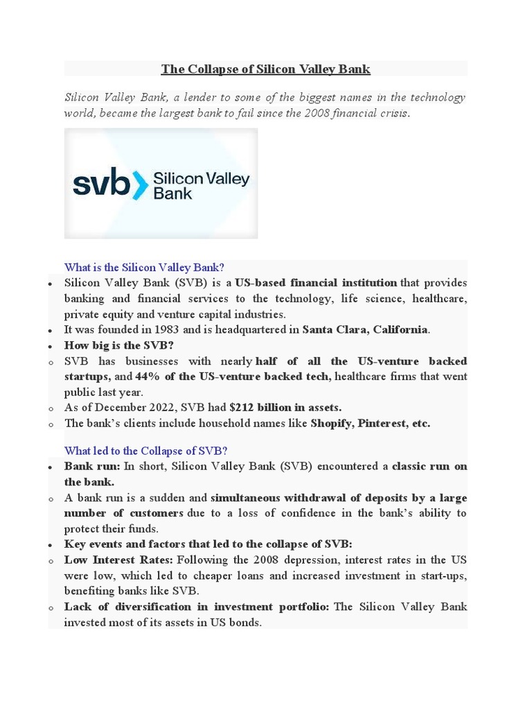 Case Study SVB | PDF | Banks | Market Liquidity