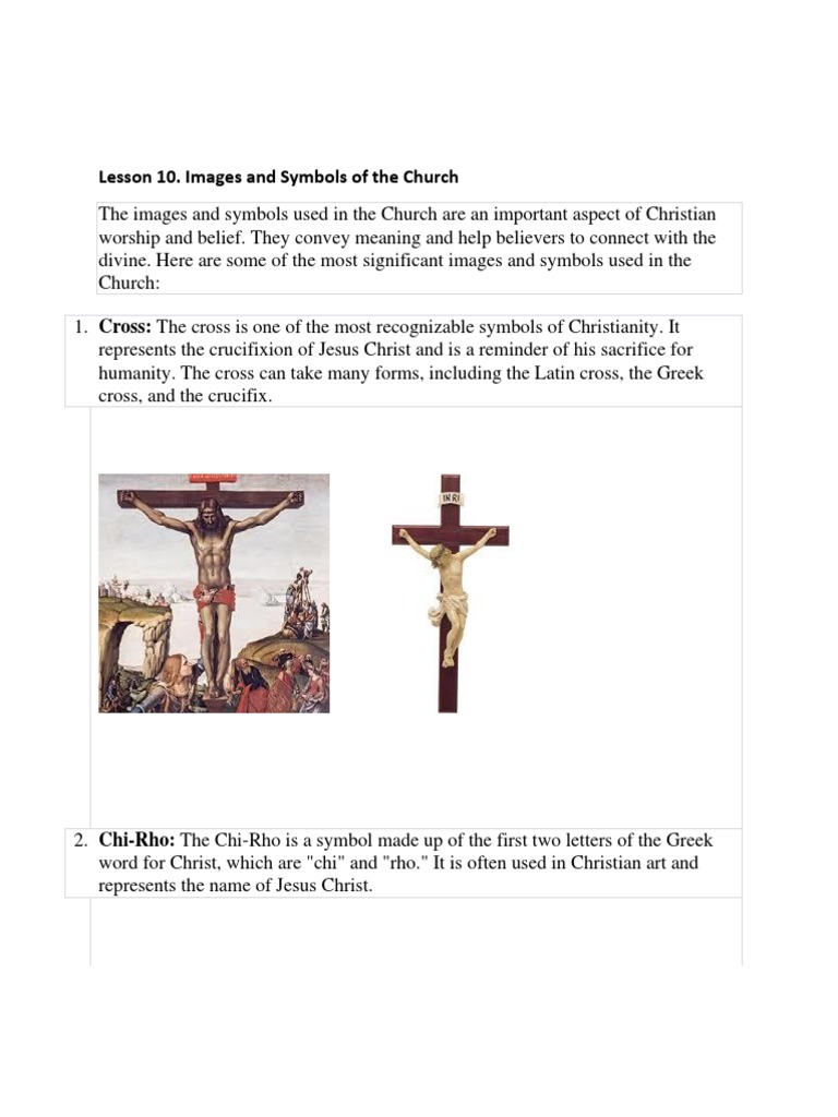 Lesson 10. Images and Symbols of The Church PDF | PDF