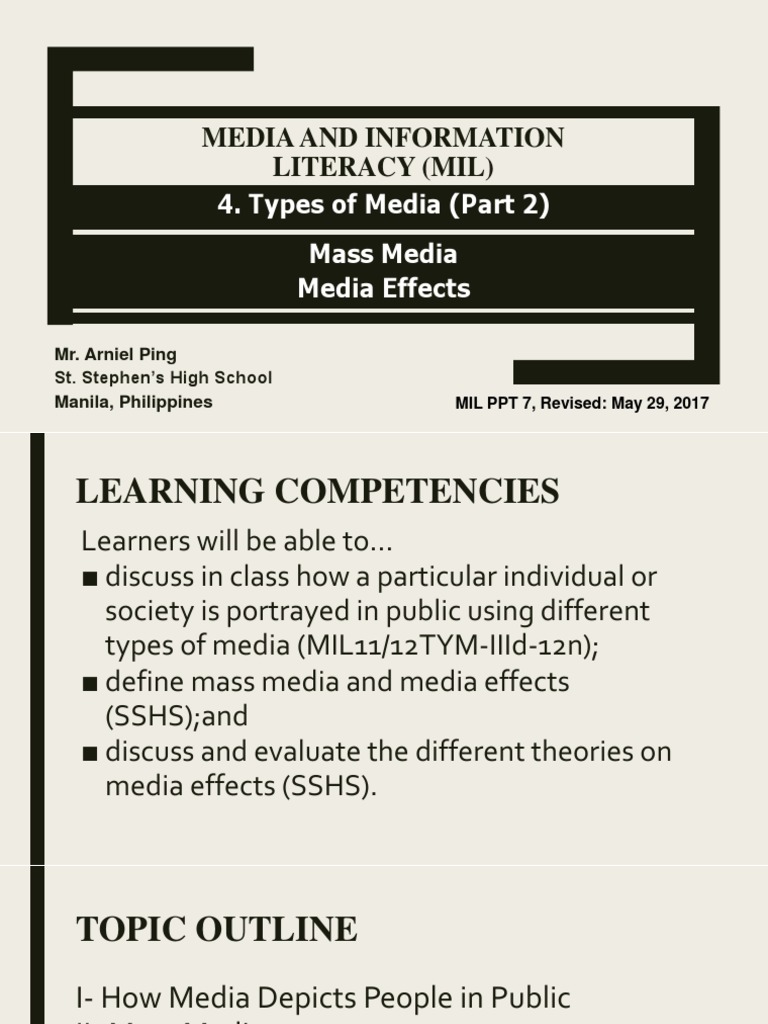 Media Effects Slides PDF | PDF | Behavioural Sciences | Cognitive Science