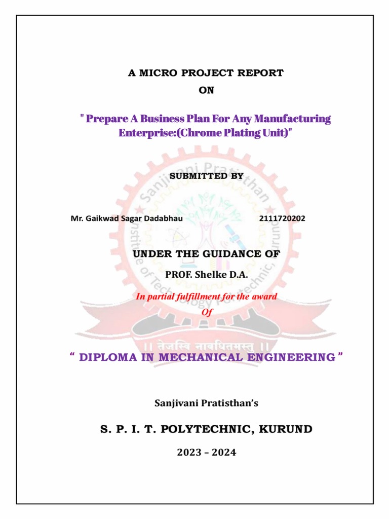 EDE. Micro Project Report, Saggy PDF | PDF EDE. Micro Project Report, Saggy PDF | PDF