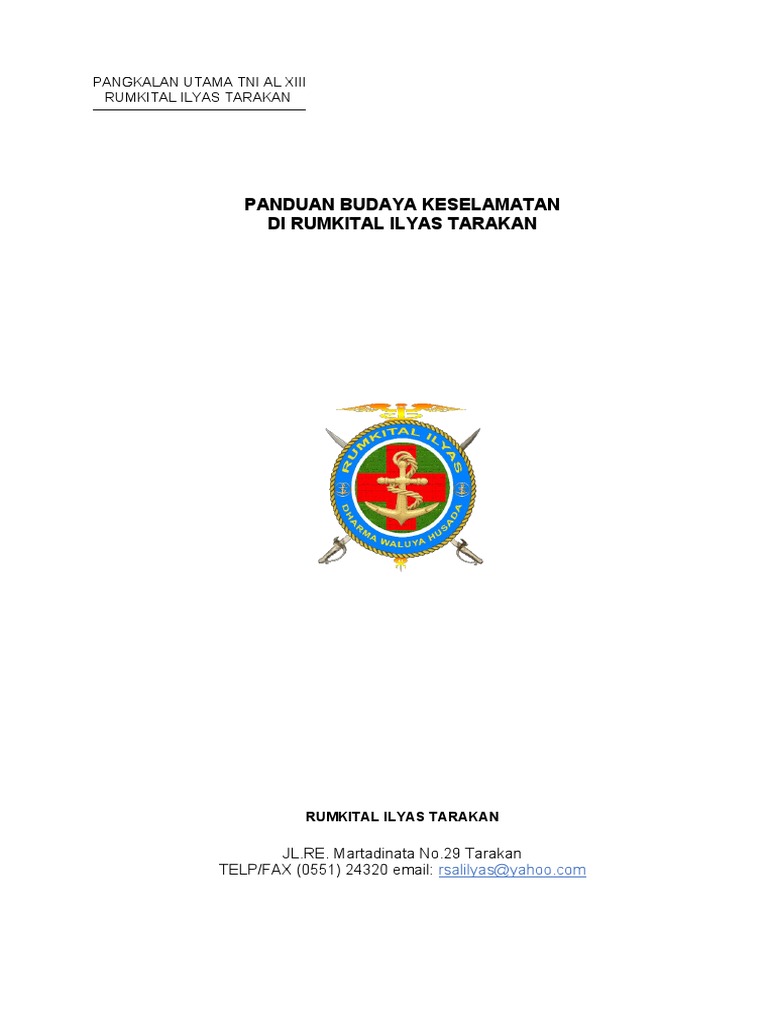 Panduan Budaya Keselamatan PMKP RSAL Ilyas 2020 | PDF