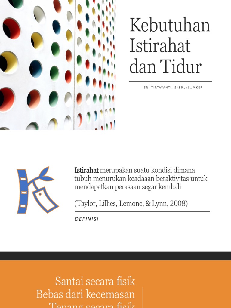 Istirahat Tidur PDF | PDF