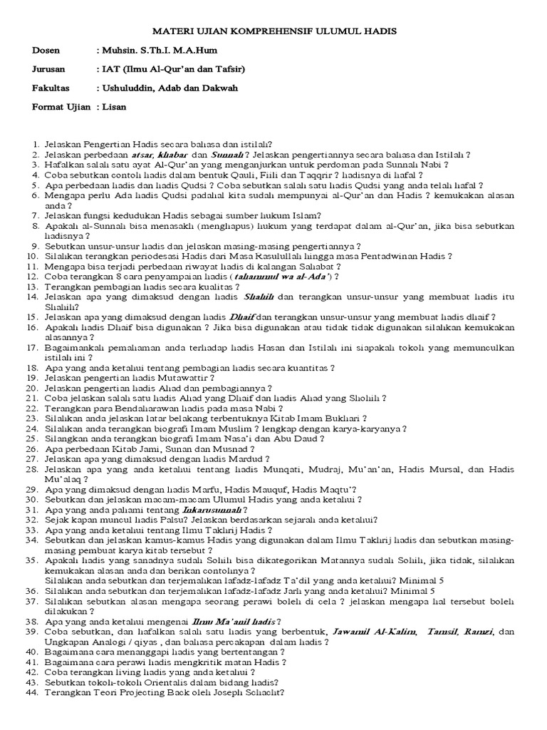 Komprehensif 60 Soal PDF | PDF