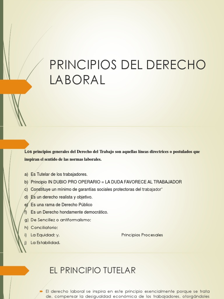 2 Principios Del Derecho Laboral Pdf Pdf Fuentes Del Derecho